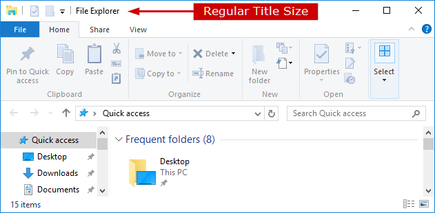 How To Change Title Bar Text Size In Windows 10 or 8 8 1 